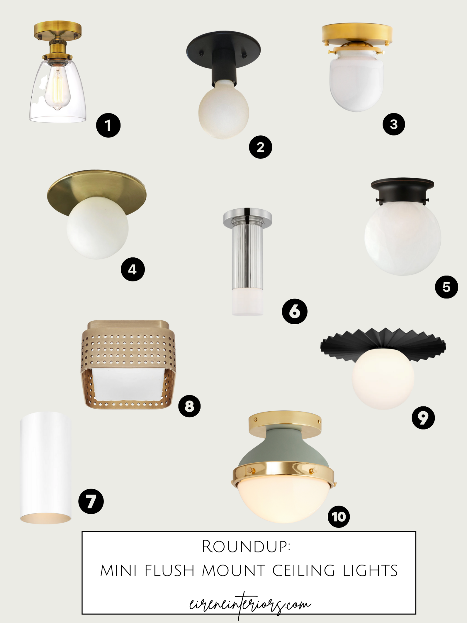 Trending - mini flush mount ceiling lights - Eirene Interiors